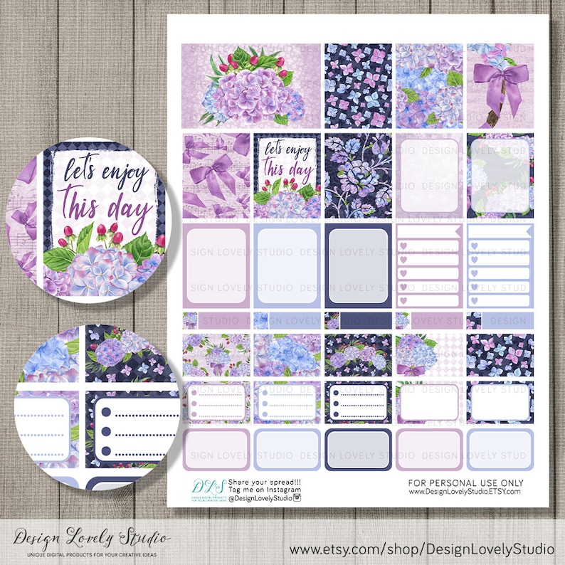 Printable Floral Planner Stickers ECLP Vertical Stickers - Etsy