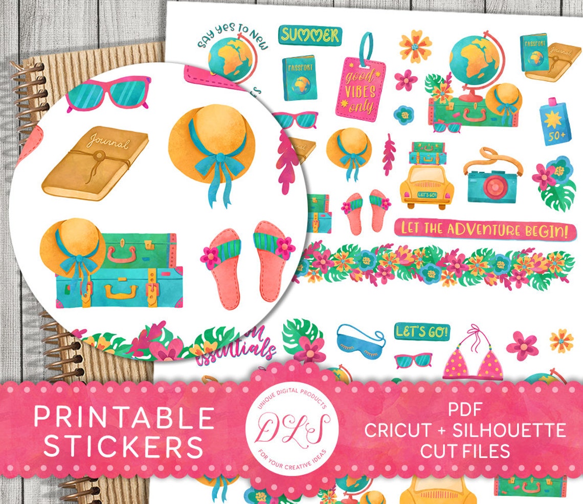 Summer Vacation Planner Stickers Travel Planner Stickers - Etsy
