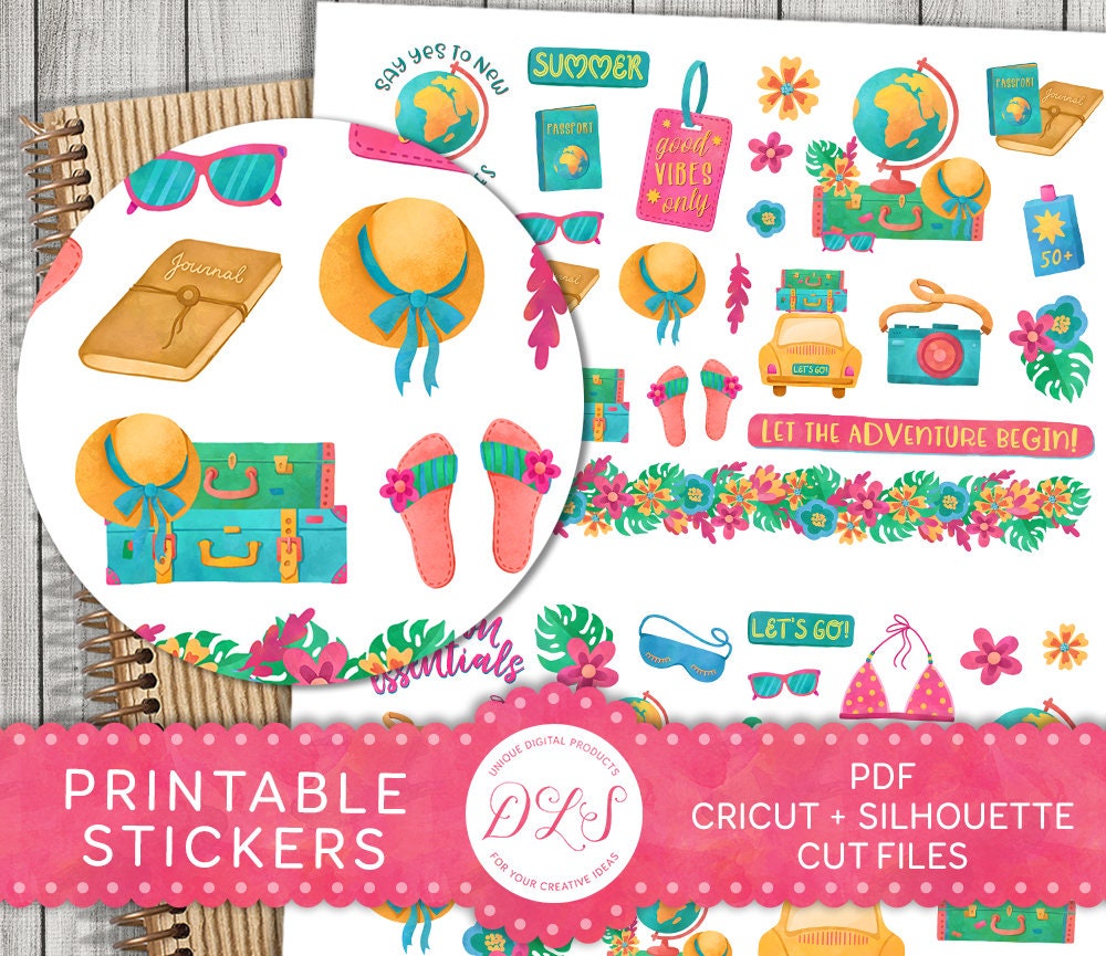 Summer Vacation Planner Stickers Travel Planner Stickers - Etsy