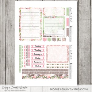 April NOTES PAGE Planner Stickers, Printable ECLP Notes Page, Spring ...