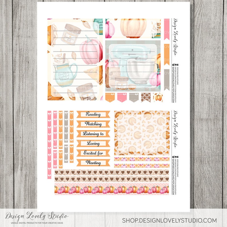 November Notes Page Stickers Printable Planner Stickers Erin - Etsy