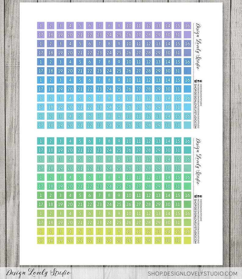 Printable Date Cover Stickers Date Cover Stickers Square - Etsy