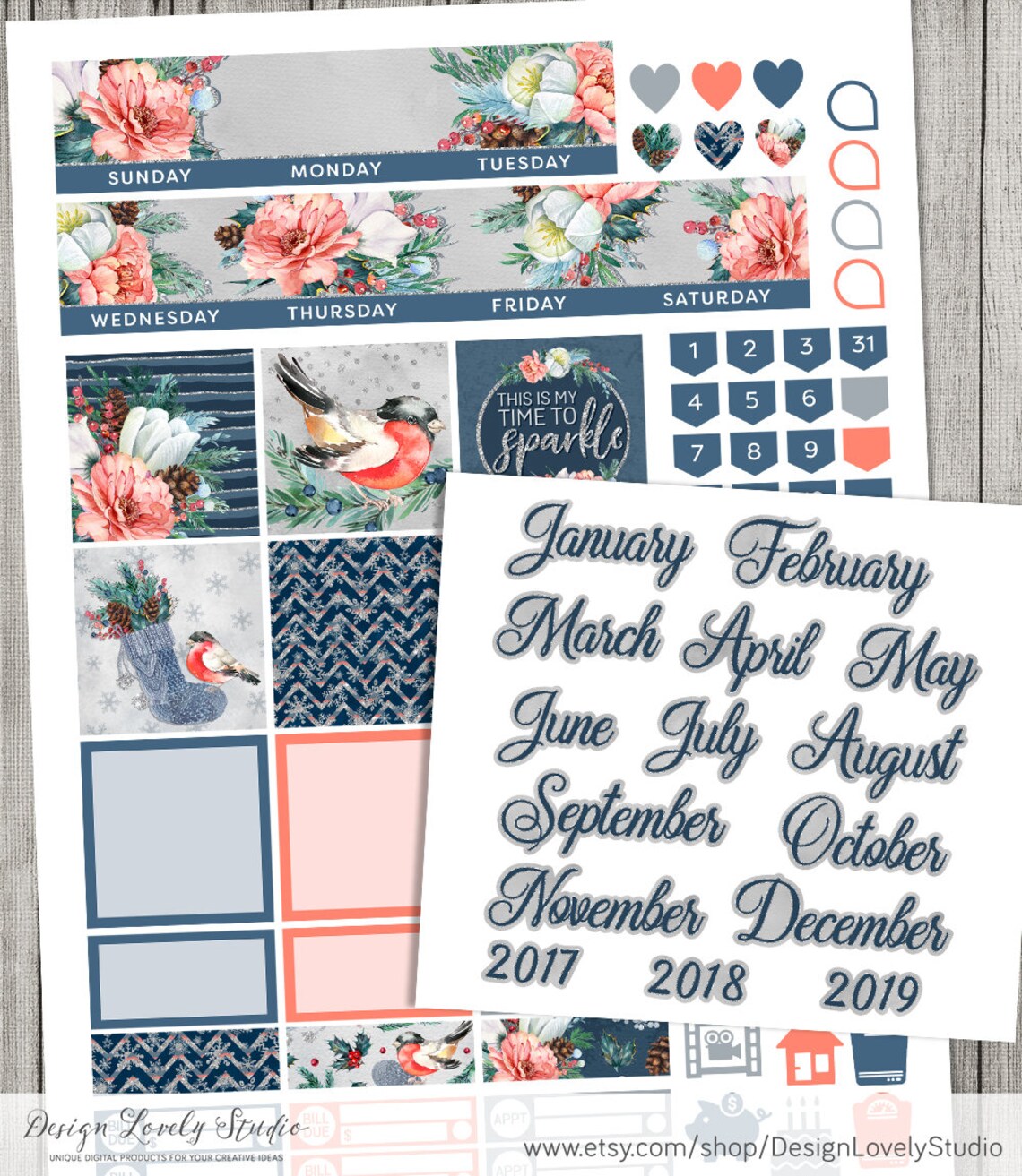 Happy Planner Monthly Kit, Happy Planner Monthly Stickers, Cricut ...