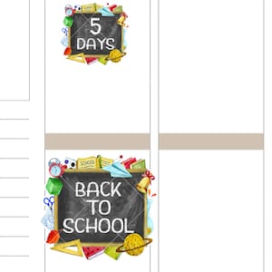 Printable BACK TO SCHOOL Countdown Stickers, School Countdown Stickers ...