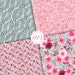 FLORAL Digital Paper Pack Dahlias Pink Mint Background Floral Wedding ...