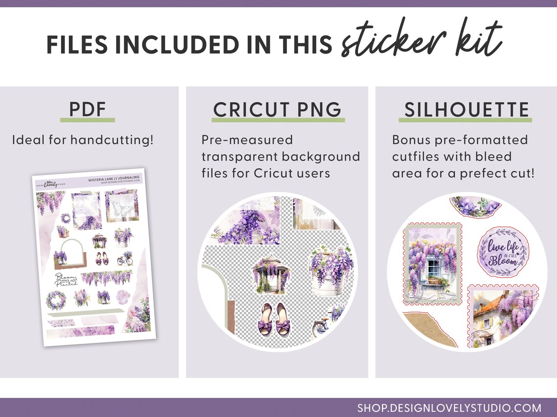 Floral Journaling Sticker Kit, Floral Deco Stickers, Spring Journaling ...