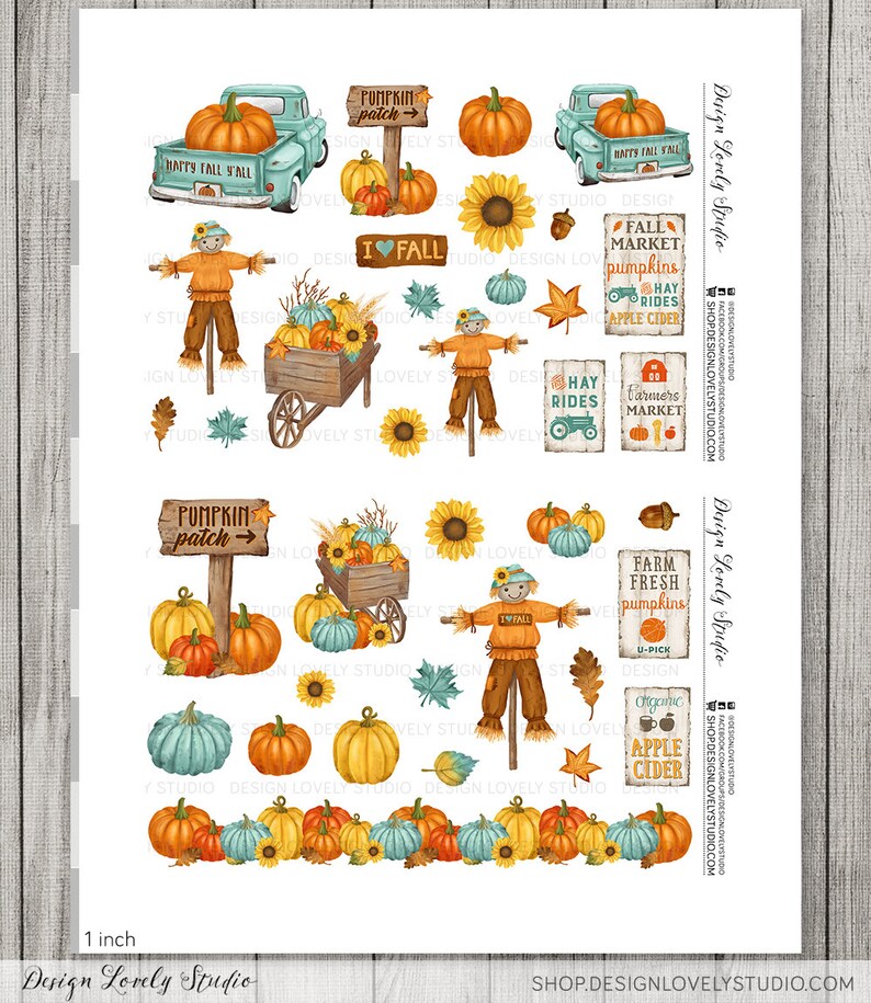 PRINTABLE Stickers Fall Planner Stickers Halloween Planner - Etsy