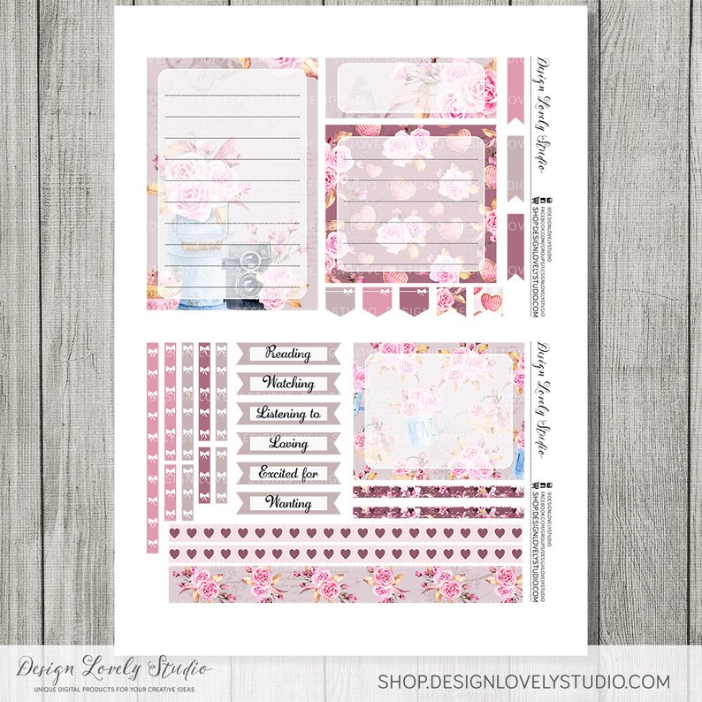 February Notes Page Stickers Printable Planner Stickers - Etsy