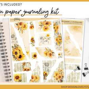 Sunflowers Planner Stickers Bundle, Monthly Stickers, Weekly Sticker ...