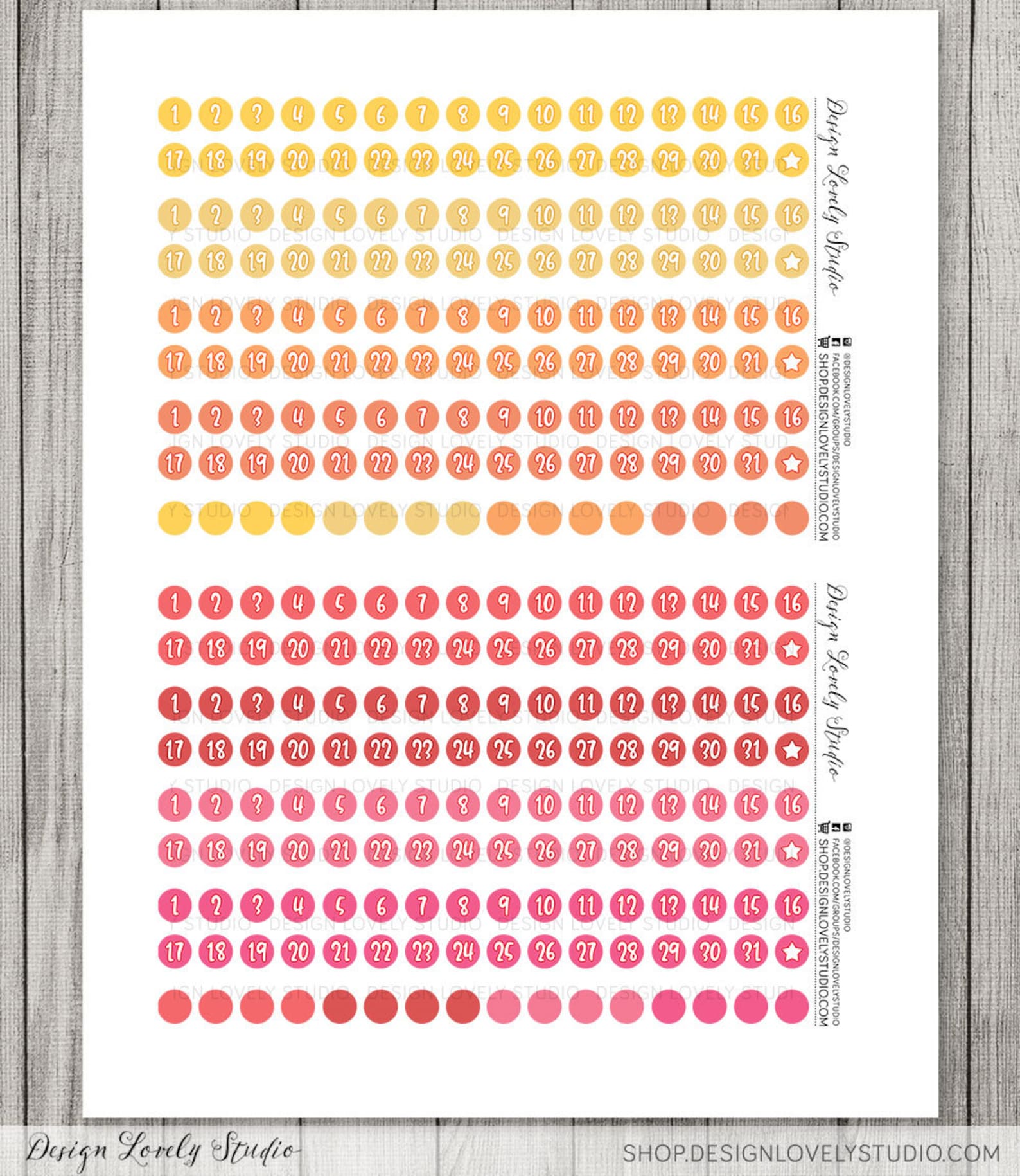 Printable DATE DOT Planner Stickers Printable Date Cover - Etsy