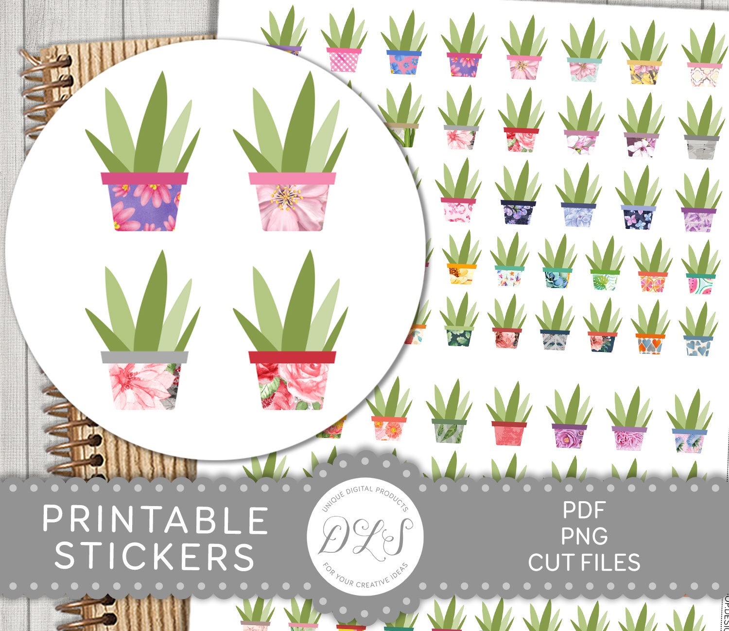 Water Plants Planner Stickers, Houseplants Care Stickers, Indoor Plants ...