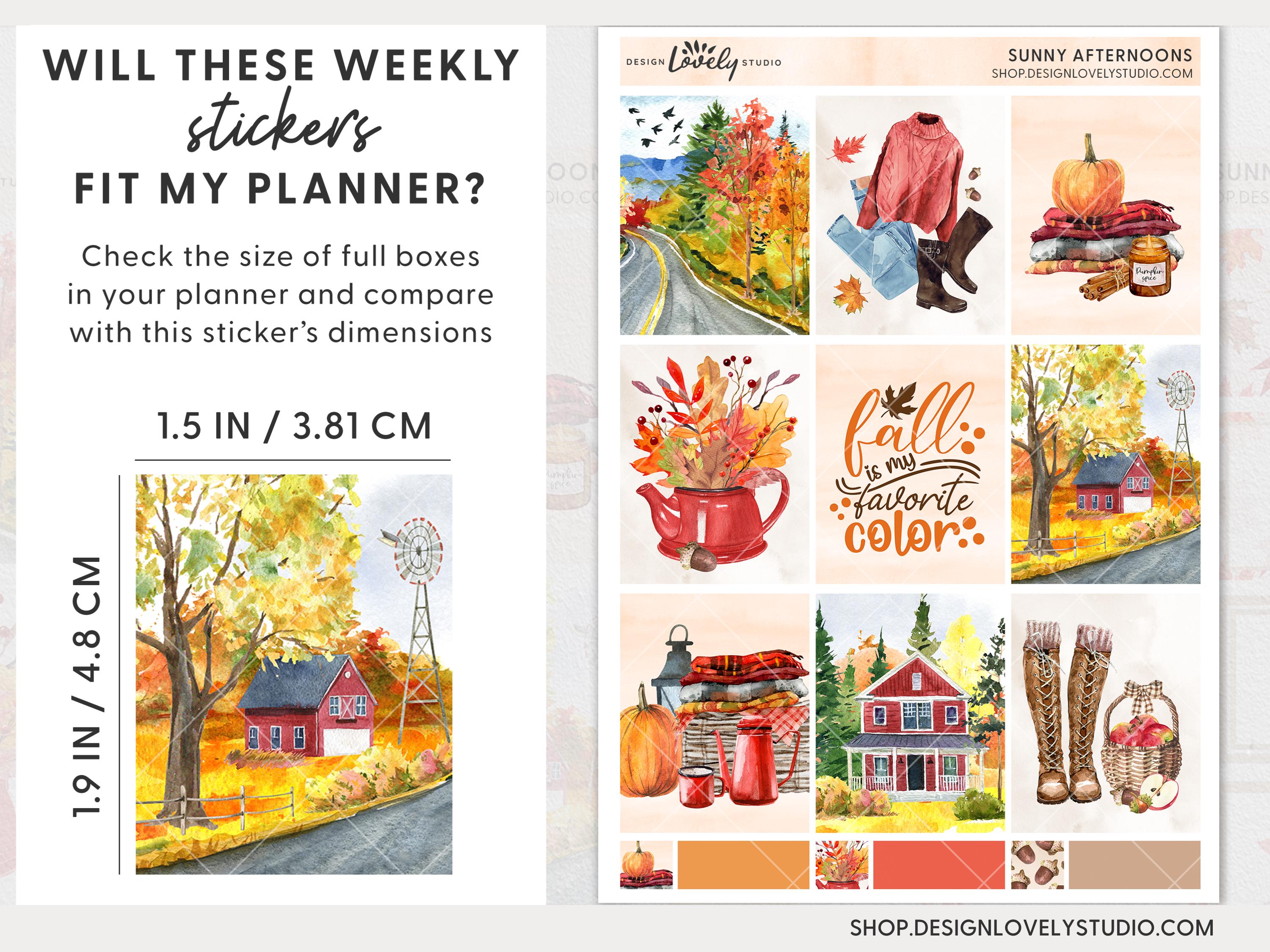 12 in 1 - Printable Weekly Stickers Bundle, Vertical Sticker Kit ...
