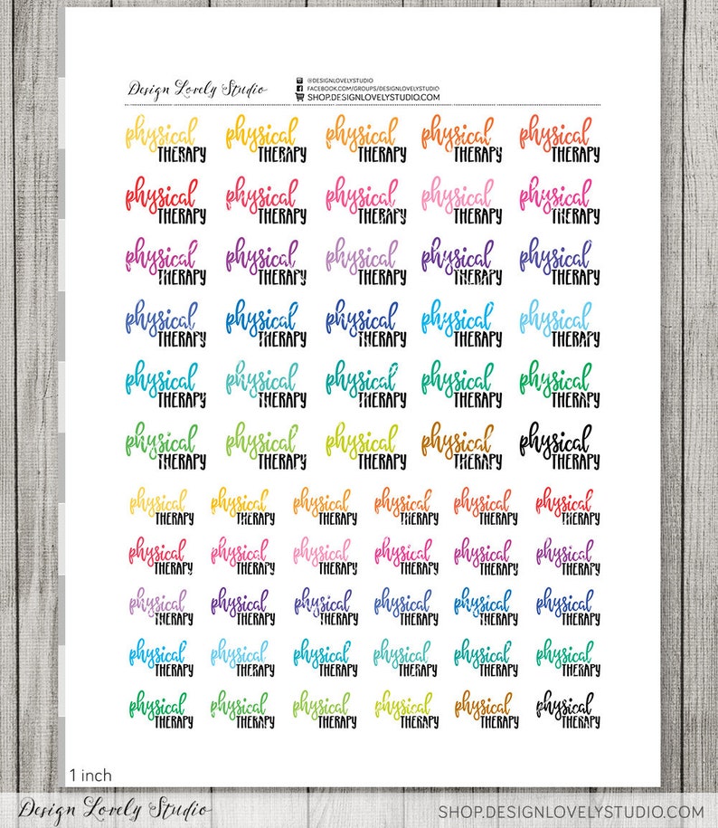 PHYSICAL THERAPY Script Planner Stickers Physical Therapy - Etsy