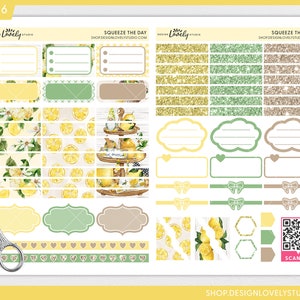 Happy Planner Stickers, Lemon Planner Stickers, Weekly Sticker Kit ...