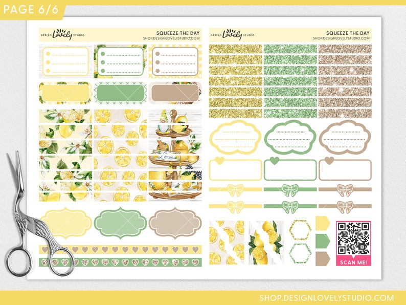 Happy Planner Stickers Lemon Planner Stickers Weekly Sticker - Etsy
