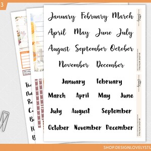 Notes Page Sticker Kit, Printable Planner Stickers, Monthly Sticker Kit ...