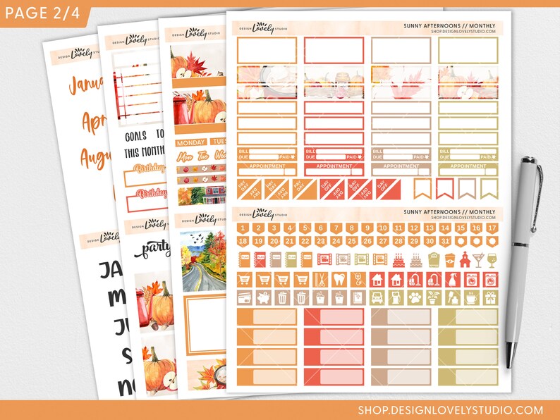 Happy Planner Monthly Sticker Kit September Planner Stickers - Etsy