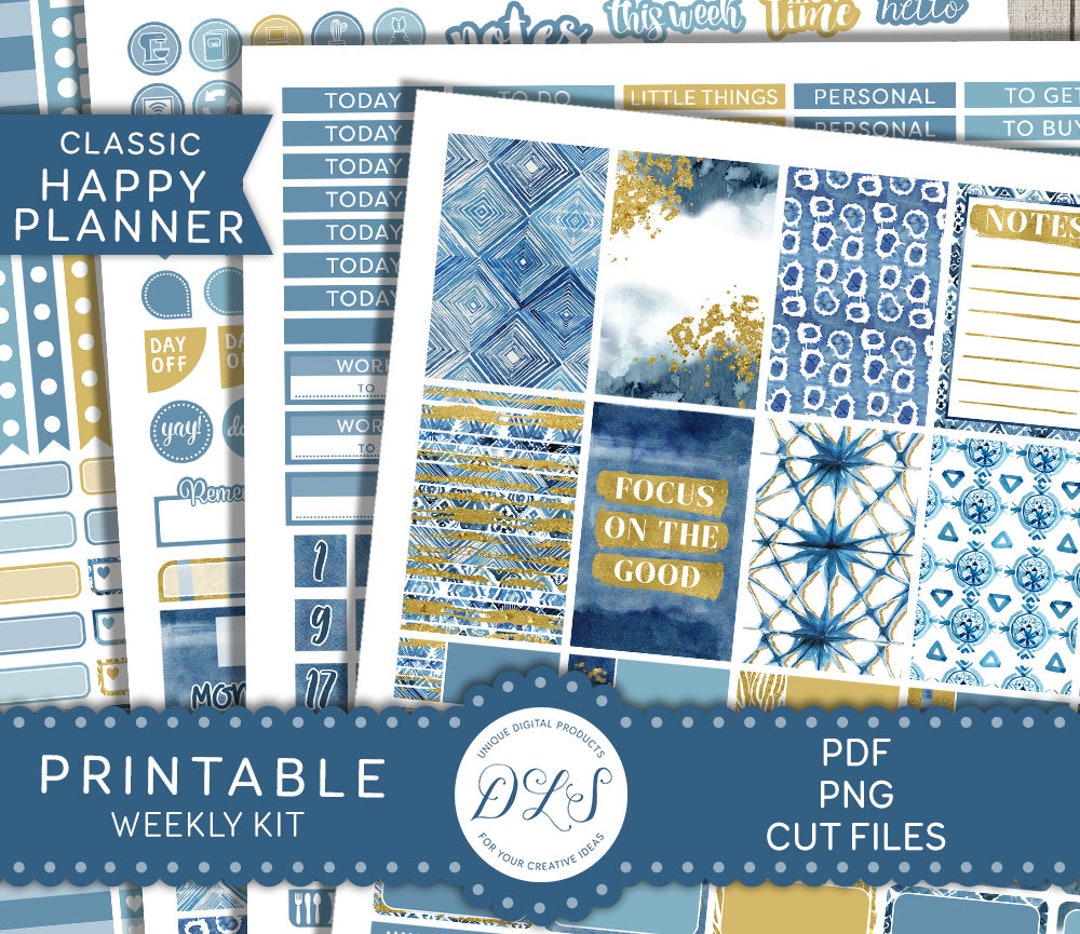 Happy Planner Printable Sticker Kit, Weekly Planner Stickers, Printable ...