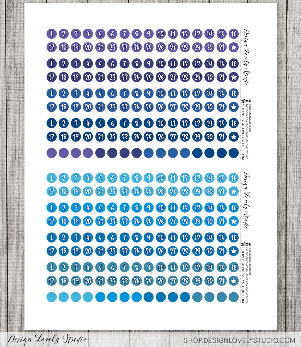 Printable DATE DOT Planner Stickers Printable Date Cover | Etsy