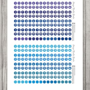 Printable DATE DOT Planner Stickers, Printable Date Cover Stickers ...