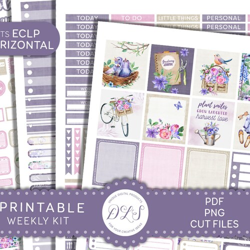 PRINTABLE Spring PLANNER STICKERS Spring Weekly Kit Home - Etsy