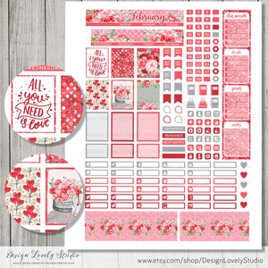 Mini Happy Planner February Planner Stickers Kit, Printable February ...