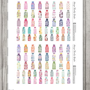 Printable Hydrate Planner Stickers, Hydrate Drink Bottle Planner ...