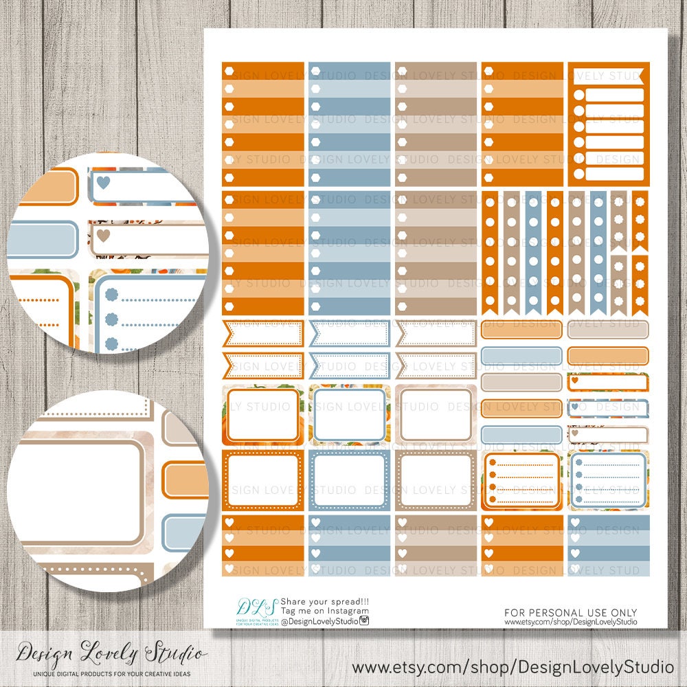 Happy Planner Halloween Stickers, Happy Planner Fall Weekly Kit, Happy ...