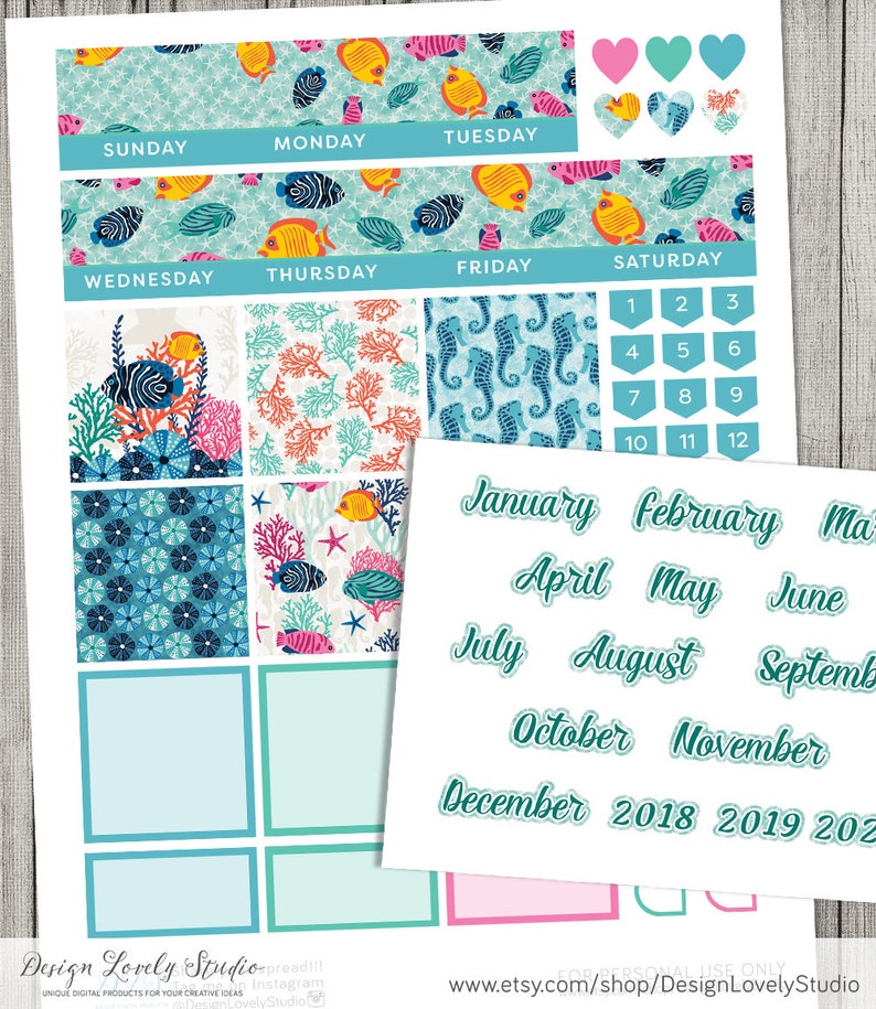Monthly Planner Stickers, Big Happy Planner Monthly Stickers Kit, Happy ...