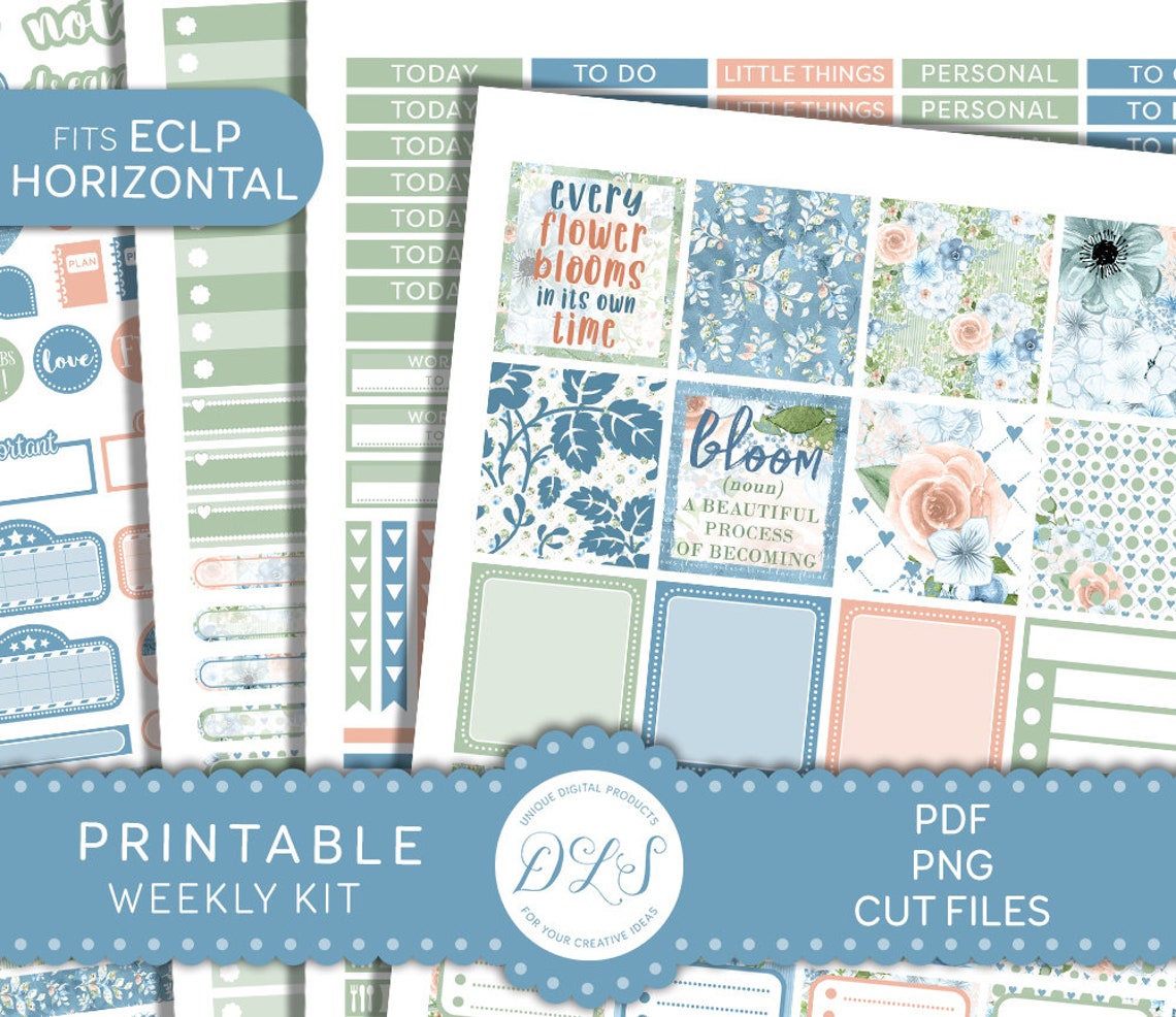 FLORAL Planner Stickers Spring Floral Planner Stickers - Etsy
