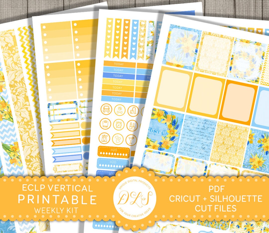 Printable Spring Planner Stickers, Spring Planner Kit, Erin Condren ...