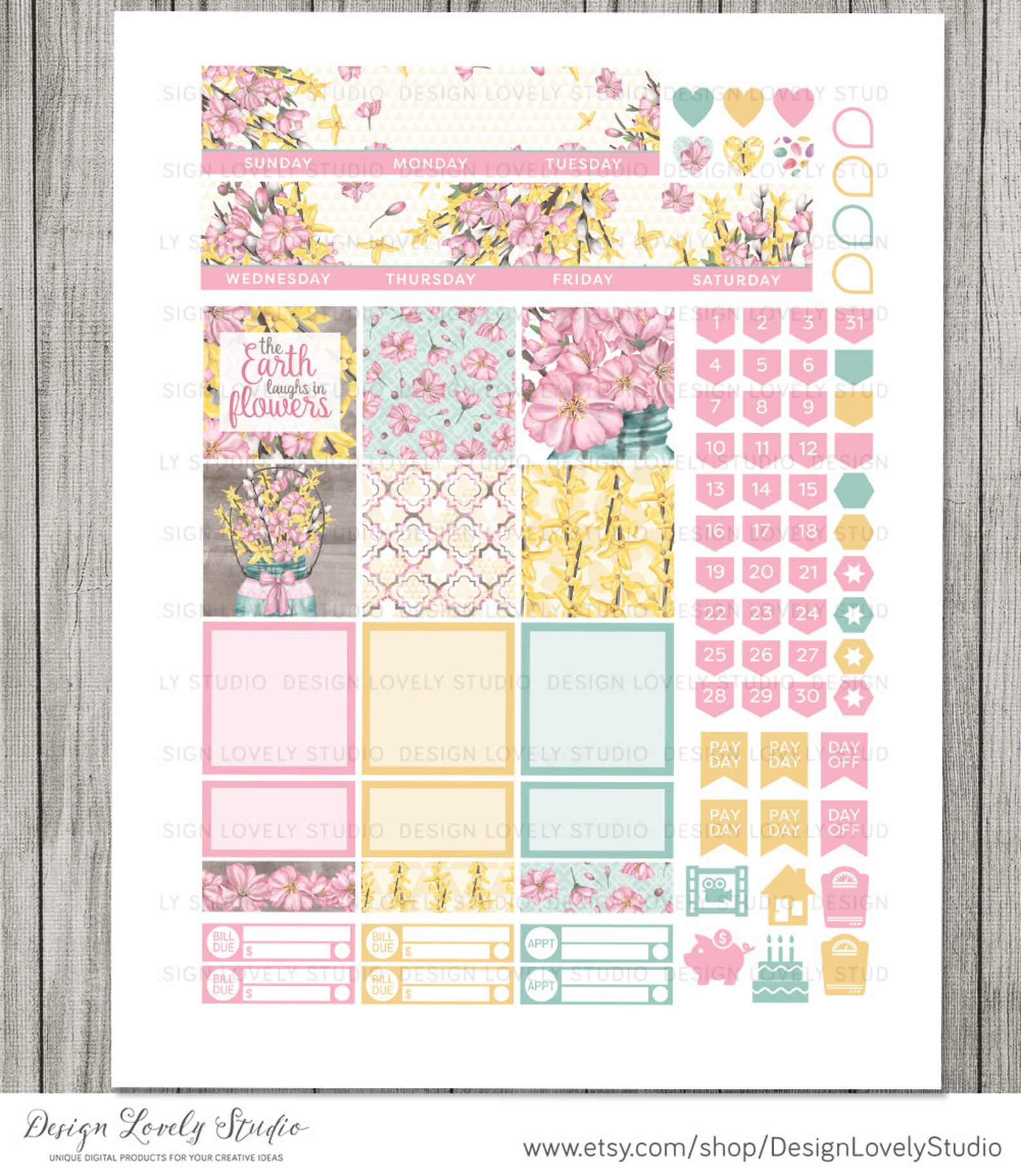 Printable Happy Planner Stickers Classic Happy Planner | Etsy