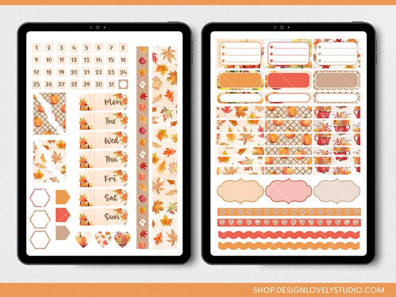 Goodnotes Stickers Fall Digital Planner Stickers Autumn - Etsy