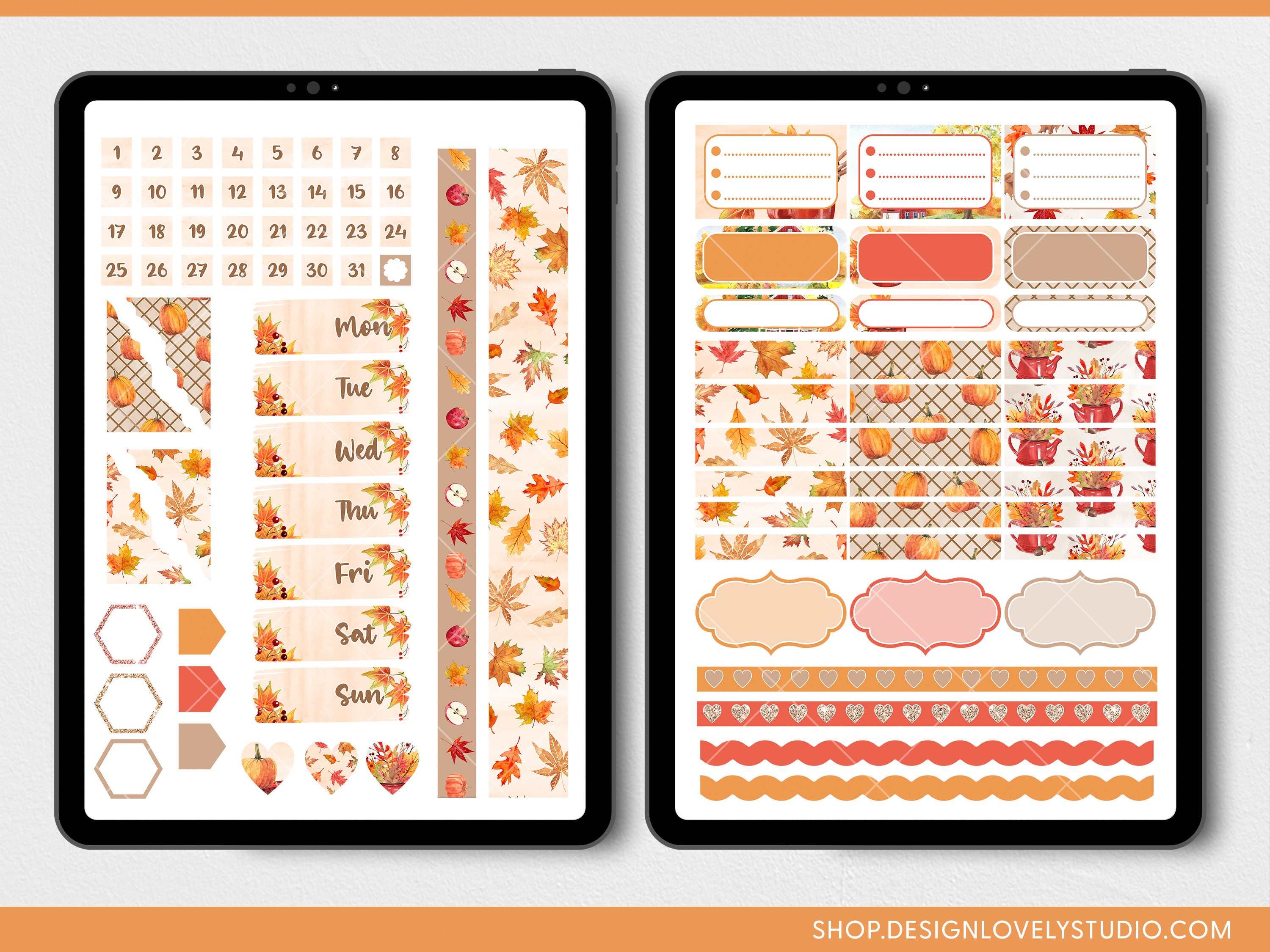 Goodnotes Stickers, Fall Digital Planner Stickers, Autumn Digital ...