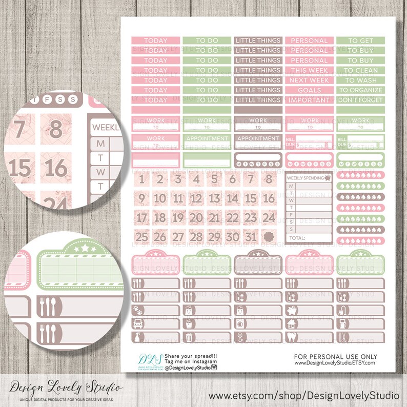 Printable Easter Planner Kit, Happy Planner Easter Stickers, Spring ...