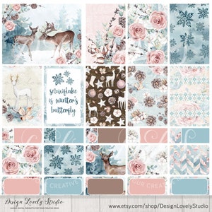 Printable WINTER Planner Stickers Kit, Happy Planner Weekly Stickers ...