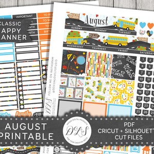 Happy Planner Back to School Monthly Stickers Kit, August Happy Planner ...