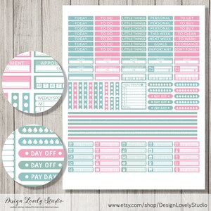 Printable Weekly Planner Kit, Floral Planner Stickers Kit, Erin Condren ...