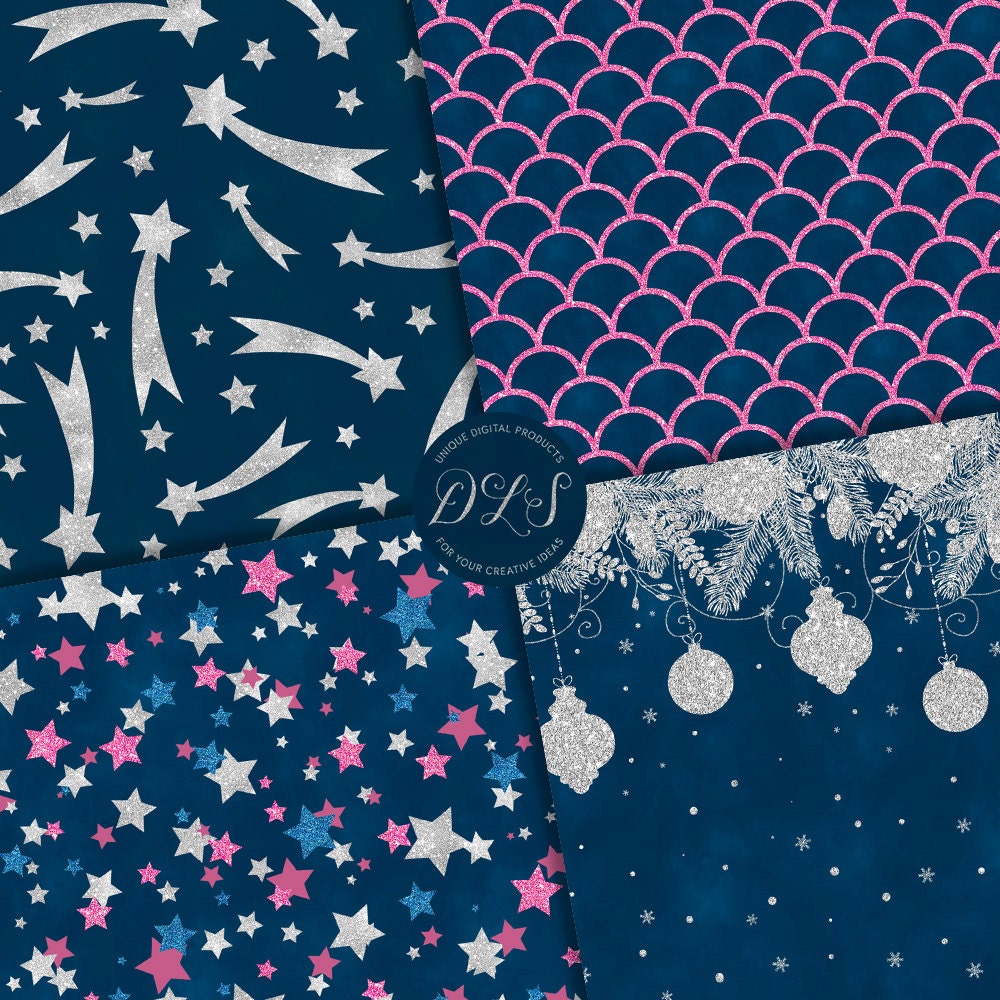 Digital Christmas Background / Christmas Digital Paper Pack / - Etsy