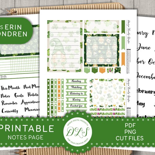 Printable JANUARY Notes Page Stickers January Planner Kit - Etsy