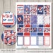 Printable 4th of July Planner Stickers Kit, 4th of July Happy Planner ...