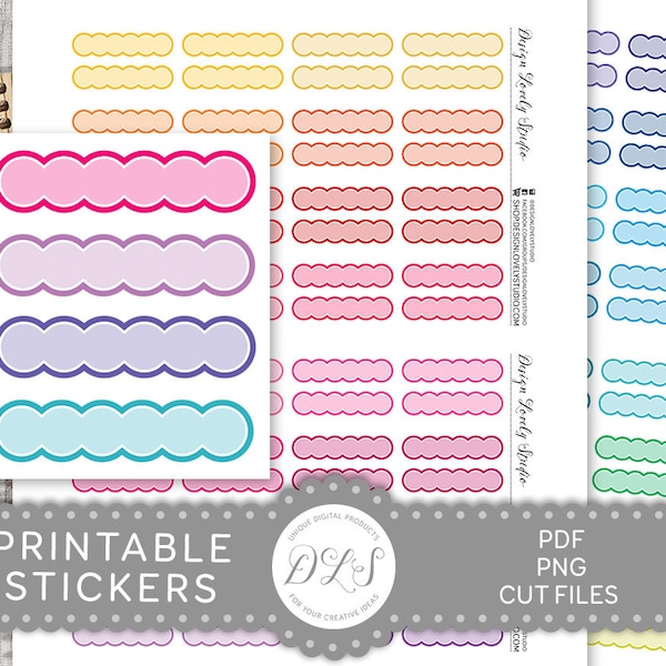 Scalloped Labels - Etsy