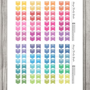 Printable Page Flags Planner Stickers, Multicolor Page Flags Planner ...