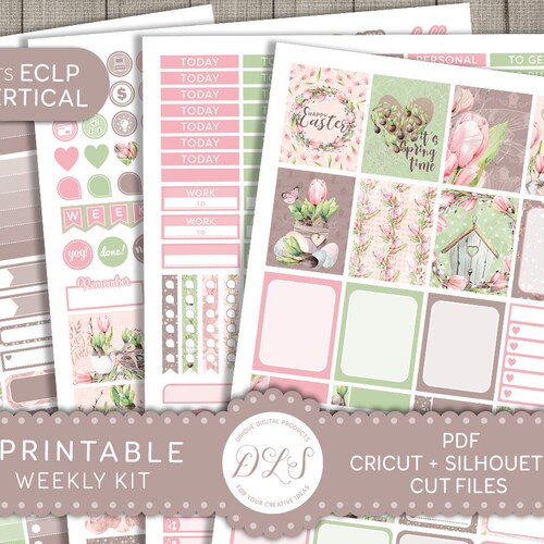 April Monthly Kit Printable April Planner Stickers Easter - Etsy
