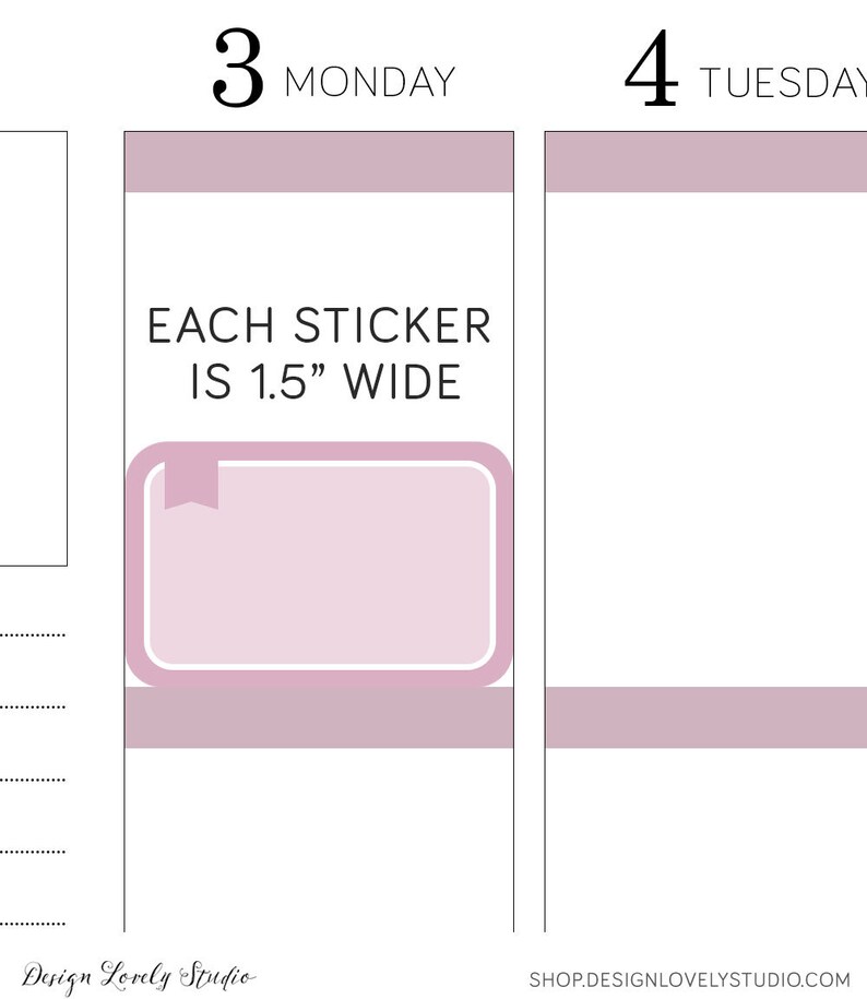 Printable Half Box Stickers Multicolor Half Box Planner - Etsy