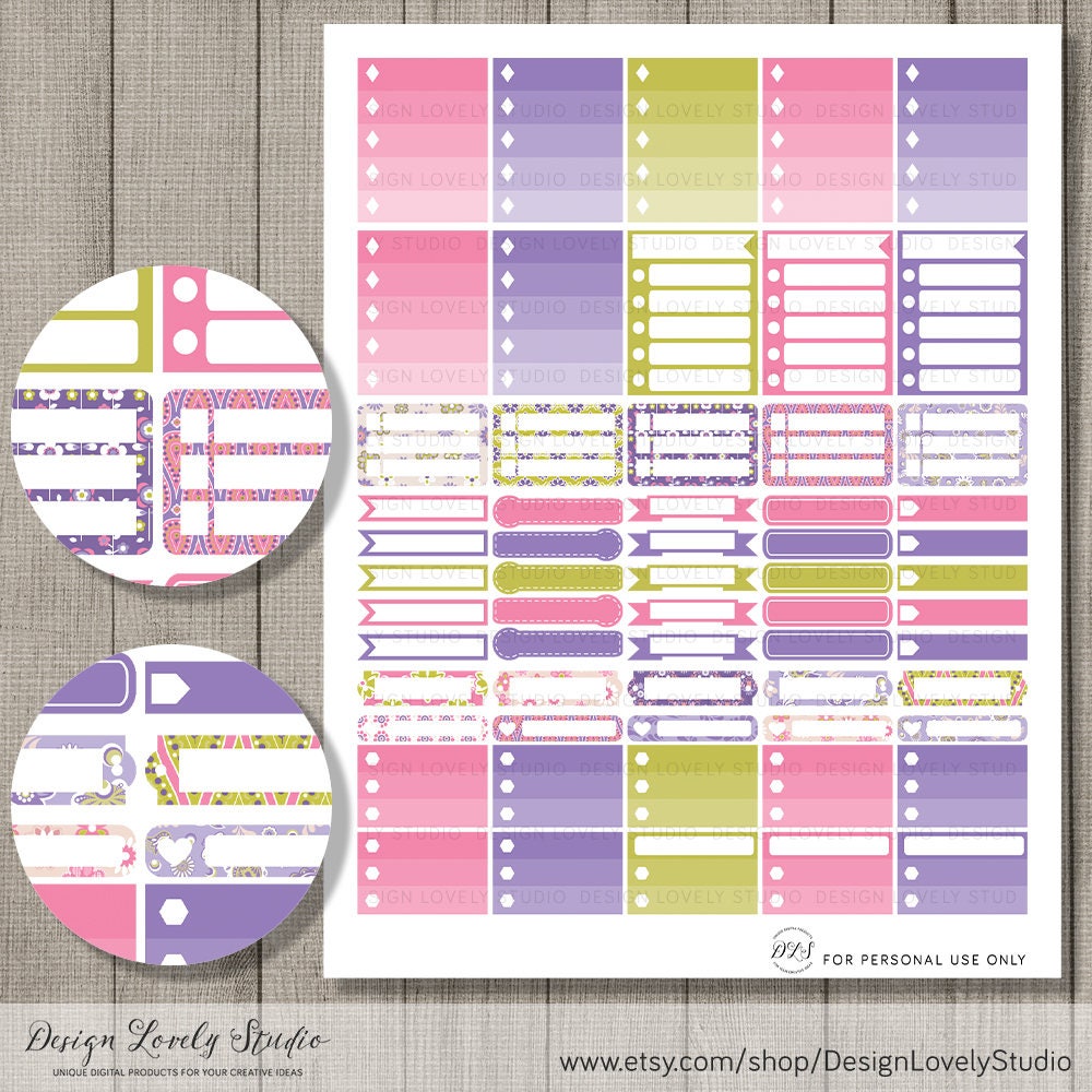 Printable Vertical Stickers for Erin Condren Vertical Weekly | Etsy