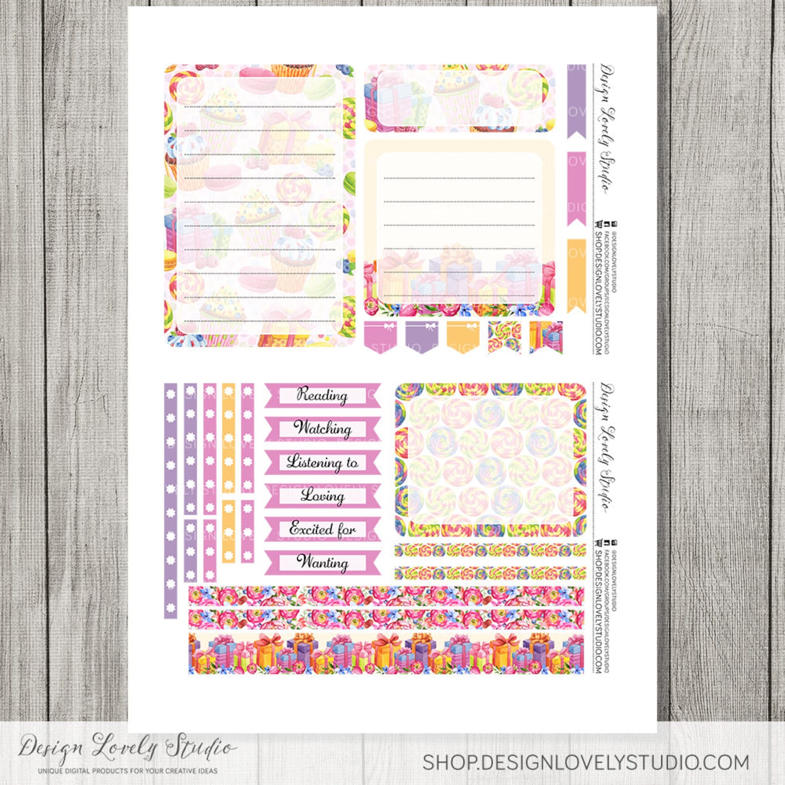 Printable NOTES PAGE Stickers Monthly Notes Page for Erin - Etsy