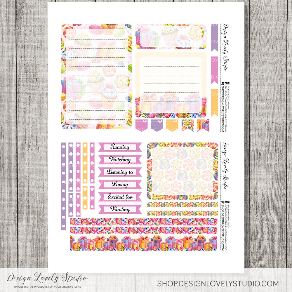 Printable NOTES PAGE Stickers Monthly Notes Page for Erin - Etsy