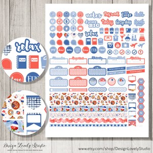 Printable 4TH OF JULY Weekly Sticker Kit, Independence Day Planner ...