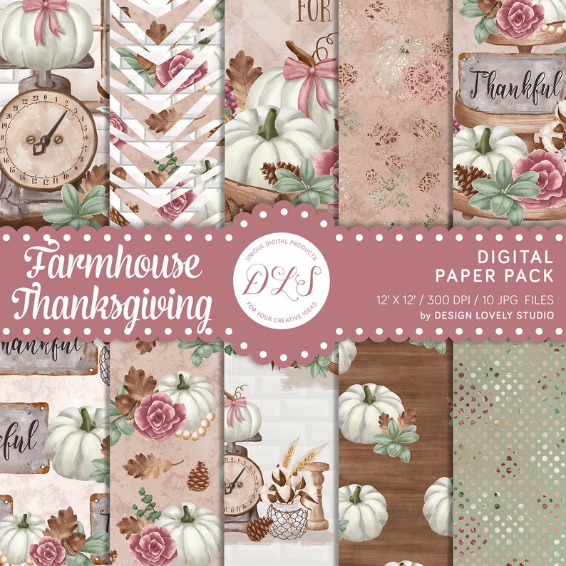 Thanksgiving Digital Paper Thanksgiving Digital Backdrop | Etsy